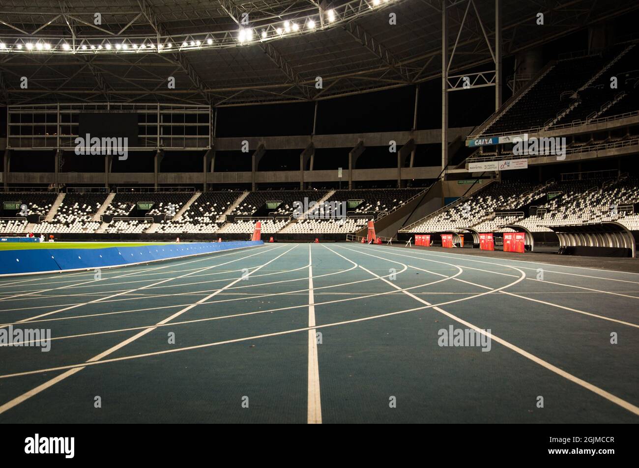 Rio de Janeiro, Brazil - August 25, 2017: Running track in Nilton ...