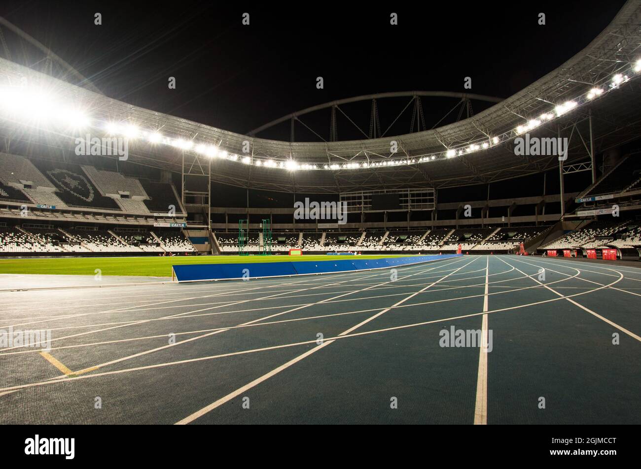 Rio de Janeiro, Brazil - August 25, 2017: Running track in Nilton ...