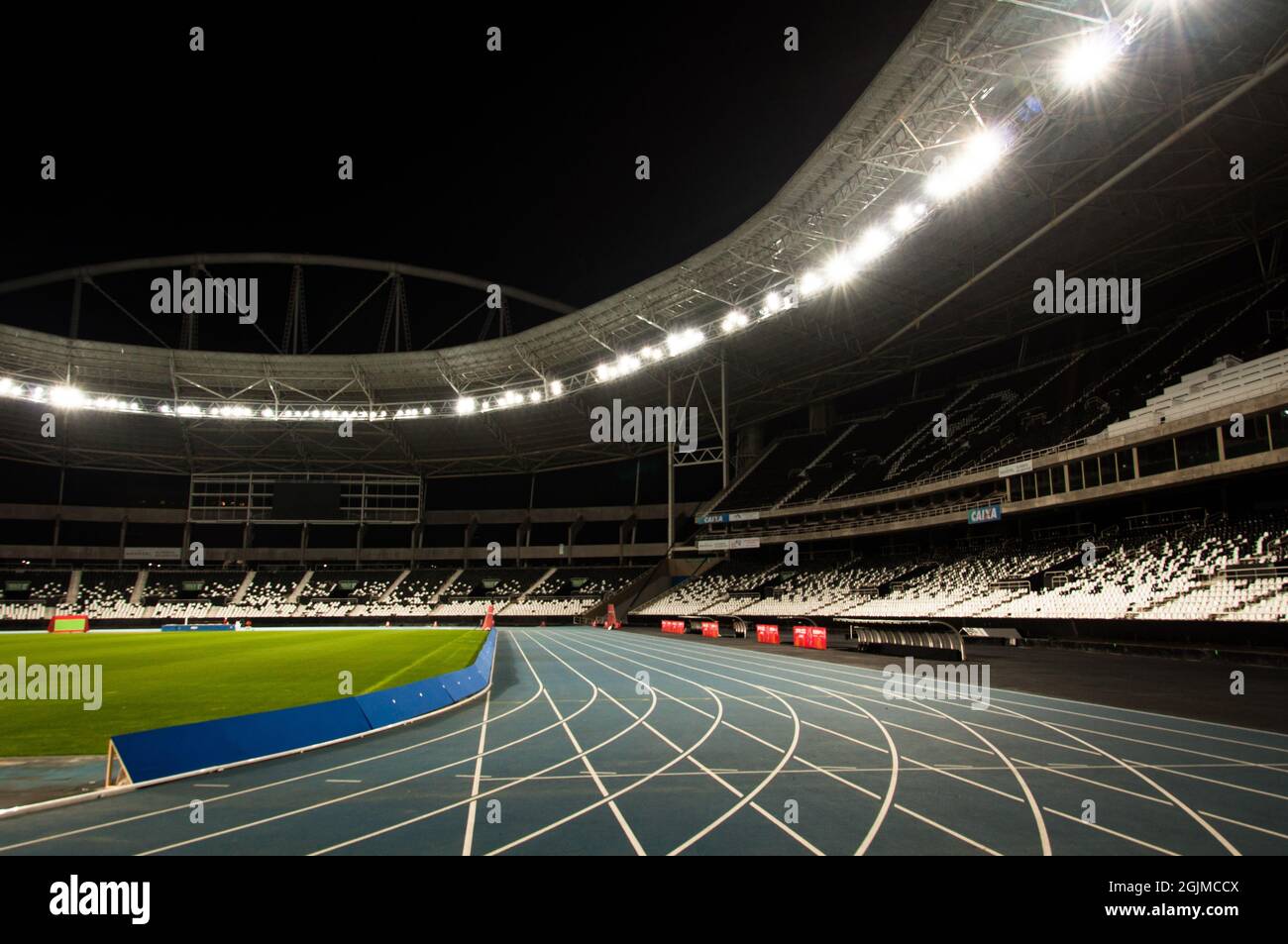 Rio de Janeiro, Brazil - August 25, 2017: Running track in Nilton ...
