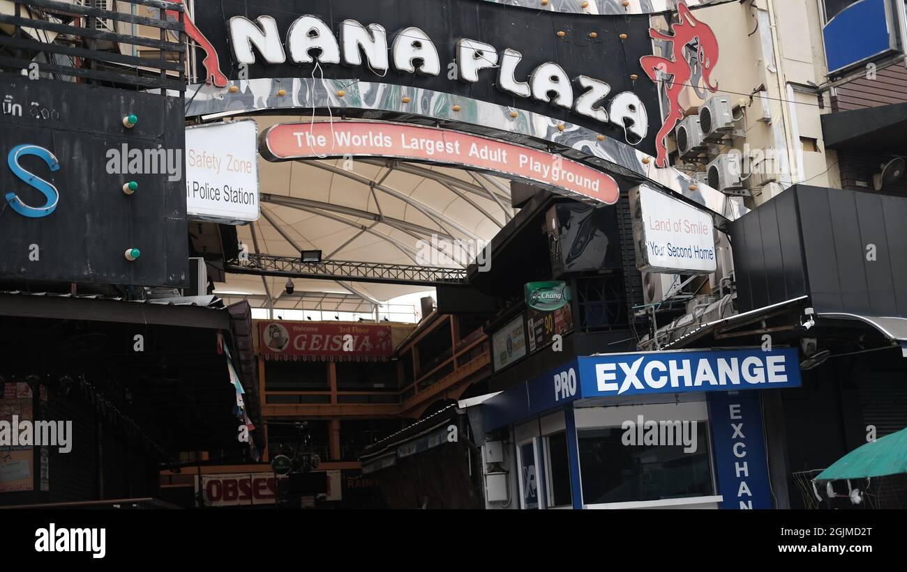 Nana Plaza Archway Pandemic Lockdown Shutdown of Nana Plaza Area ...