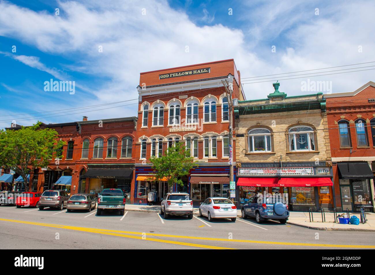Odd Fellows Hall at 115 Water Street in historic town center of Exeter ...
