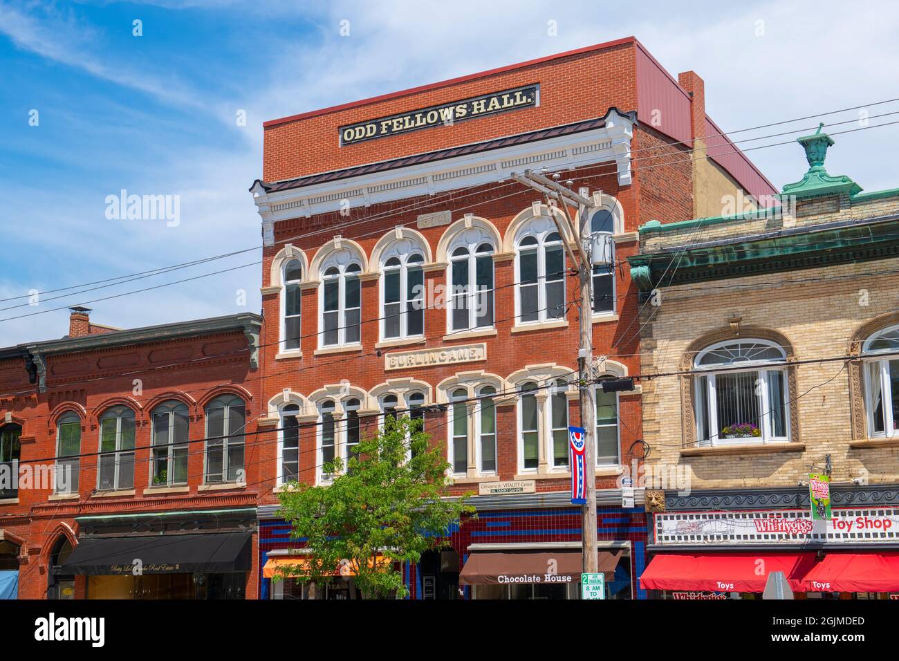 Odd Fellows Hall at 115 Water Street in historic town center of Exeter ...
