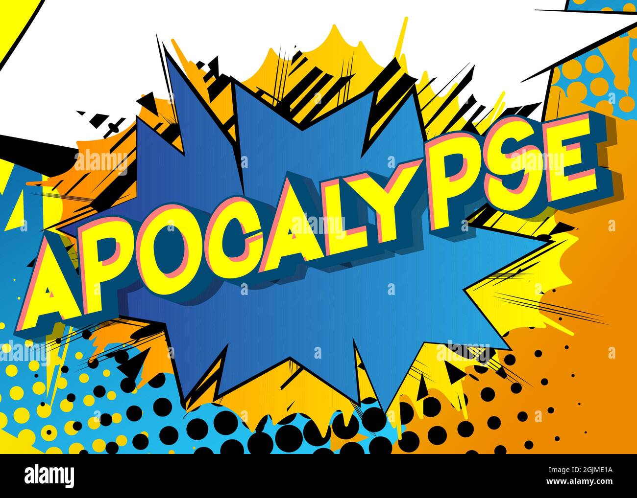 Apocalypse. Comic book style text, retro comics typography, pop art ...