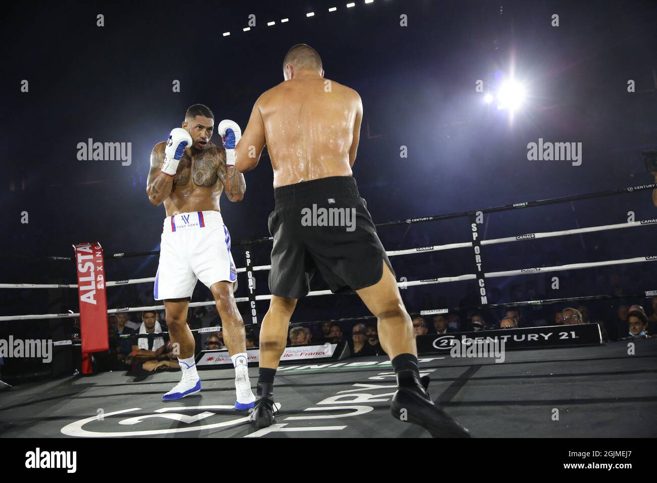 Paris, France. 10th Sep, 2021. Tony Yoka versus Petar Milas during the ...