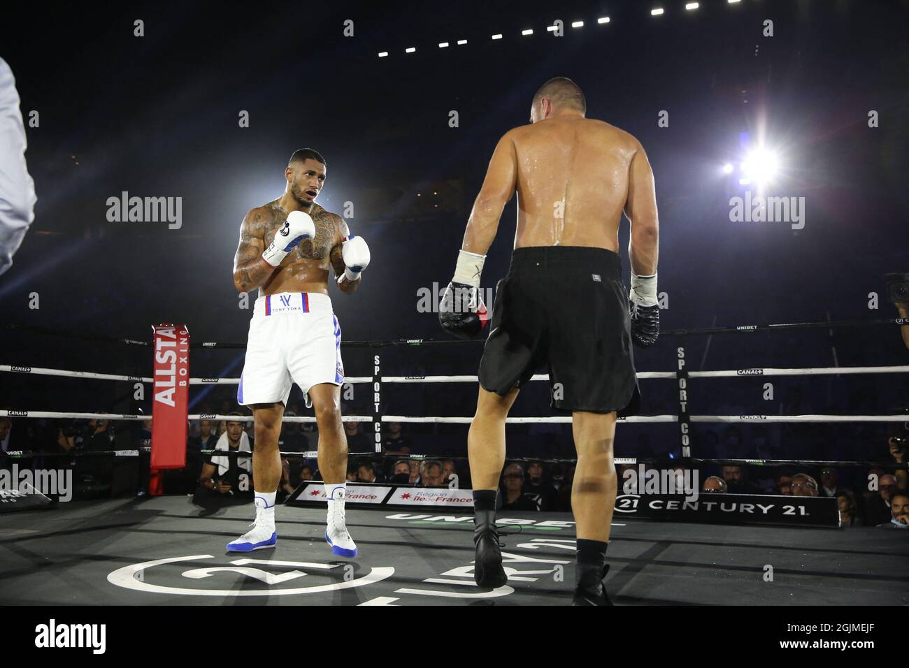 Paris, France. 10th Sep, 2021. Tony Yoka versus Petar Milas during the ...