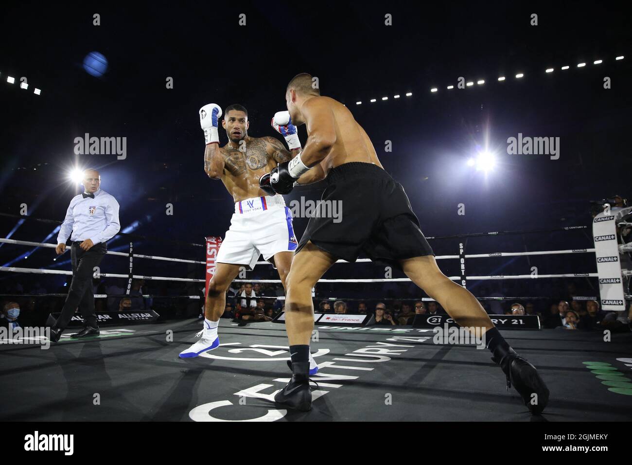 Paris, France. 10th Sep, 2021. Tony Yoka versus Petar Milas during the ...