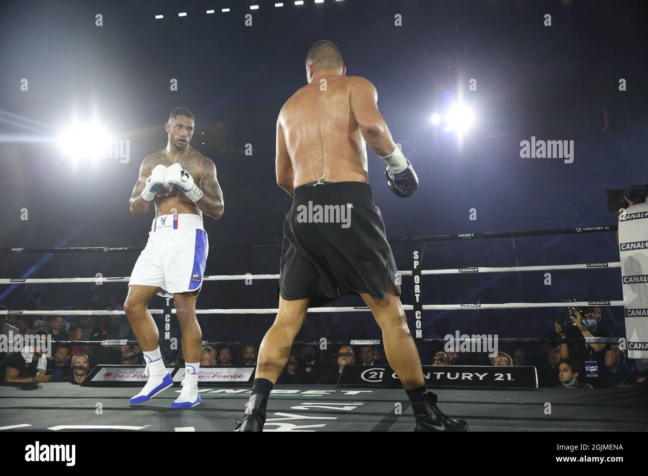 Paris, France. 10th Sep, 2021. Tony Yoka versus Petar Milas during the ...