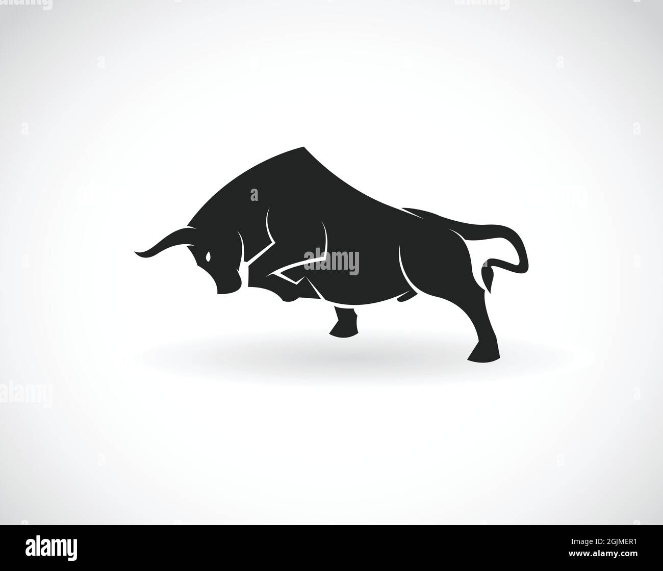 Vector image of a bull on a white background. Easy editable layered ...