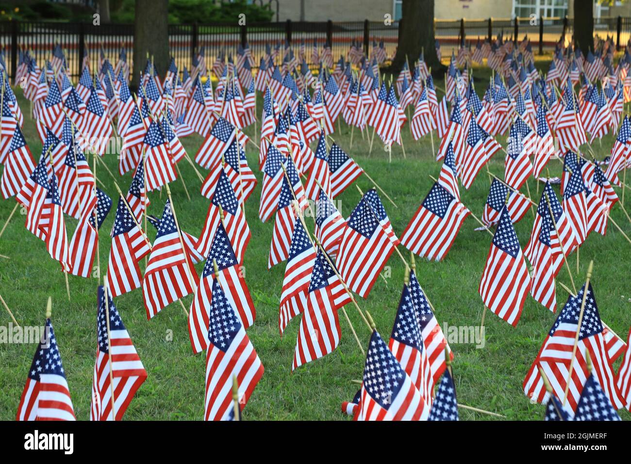 Memorial grounds of flags Stock Photo - Alamy