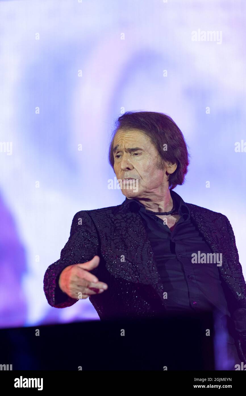 Valencia, Spain. 10th Sep, 2021. The Spanish singer, Raphael performs ...