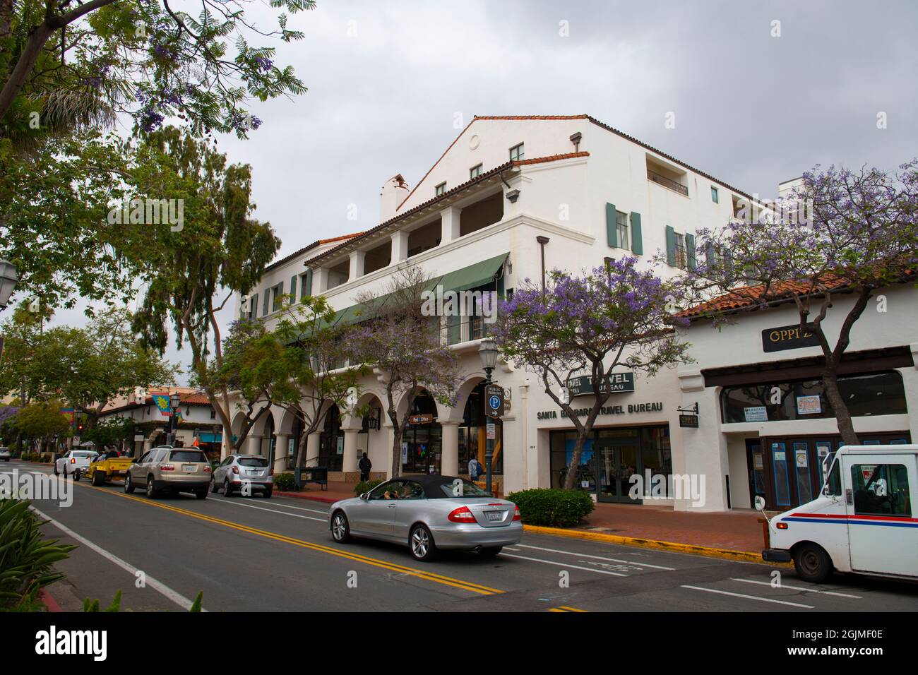 Historic Spanish colonial style building on State Street at E Figueroa ...