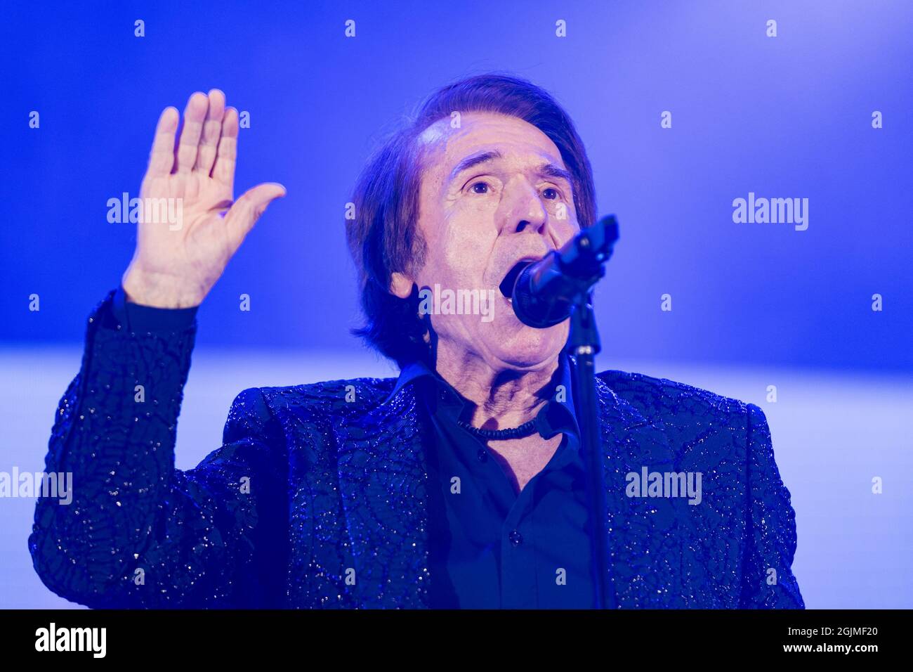 The Spanish singer, Raphael performs on stage on his Tour 6.0 during ...