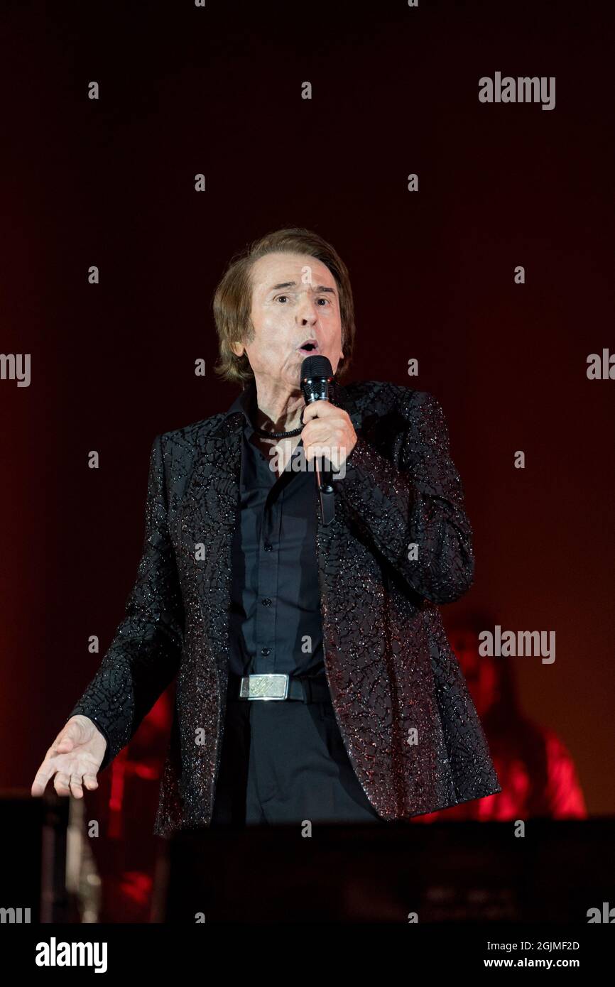 The Spanish singer, Raphael performs on stage on his Tour 6.0 during ...