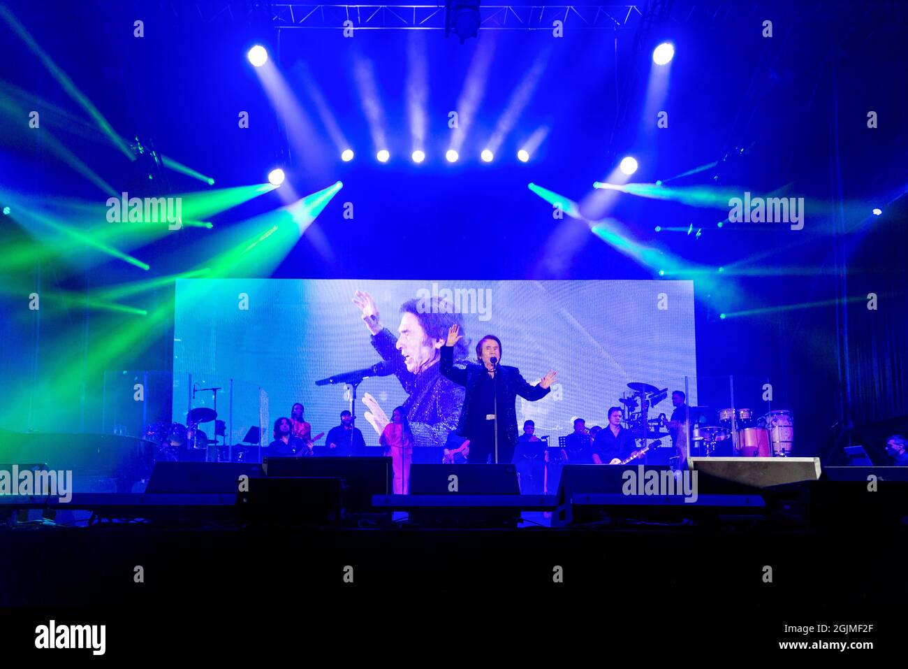 The Spanish singer, Raphael performs on stage on his Tour 6.0 during ...
