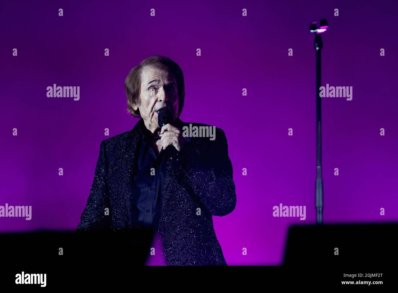 The Spanish singer, Raphael performs on stage on his Tour 6.0 during ...