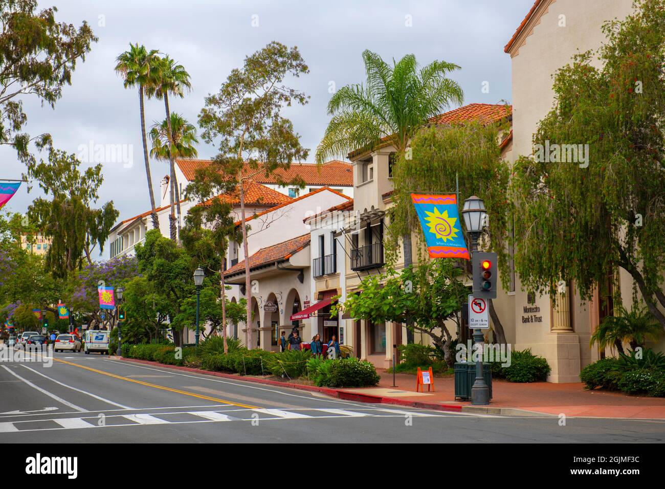 Historic Spanish colonial style building on State Street at E Carrillo ...