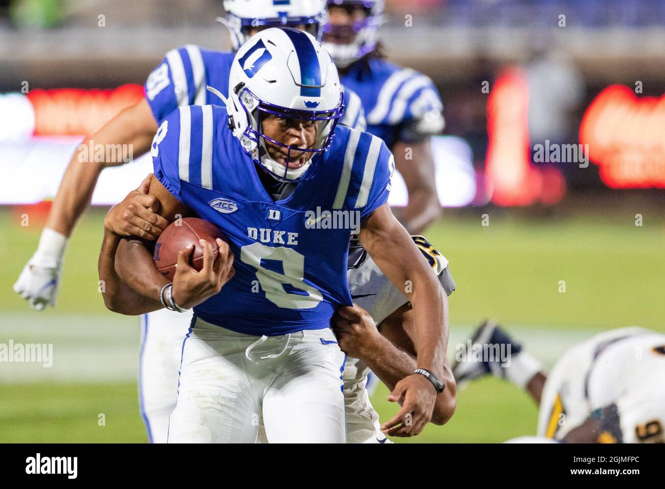 Durham, NC, USA. 10th Sep, 2021. Duke Blue Devils quarterback Jordan ...