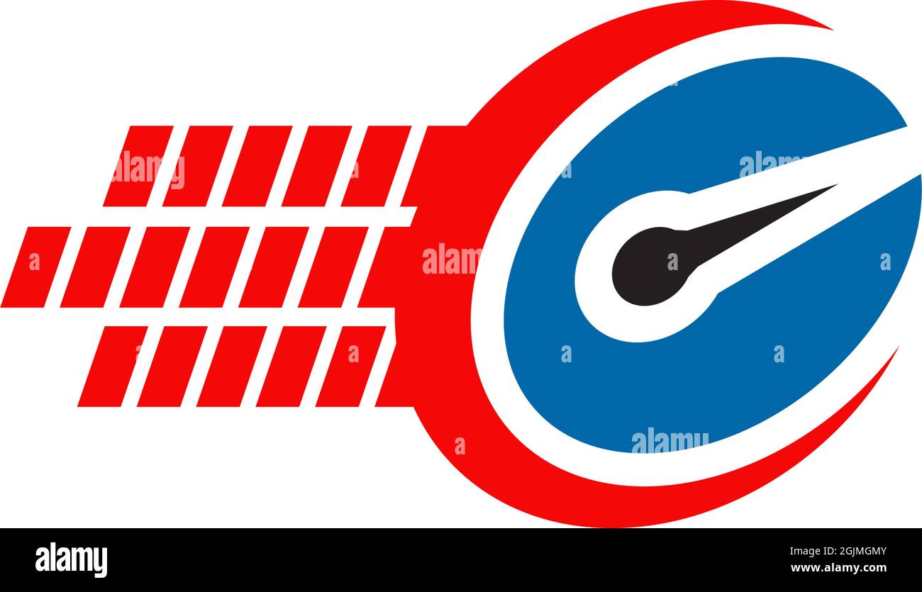 Speedometer icon logo design vector illustration template Stock Vector ...