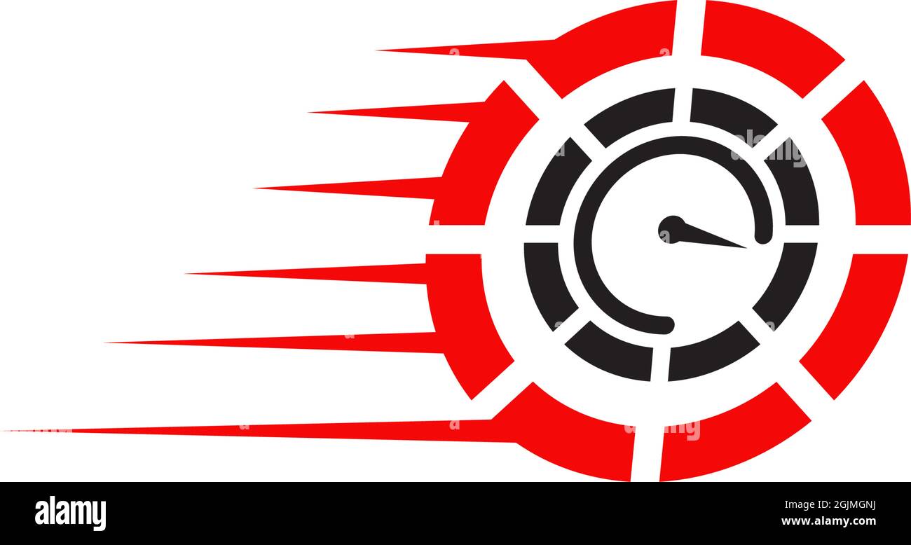 Speedometer icon logo design vector illustration template Stock Vector ...