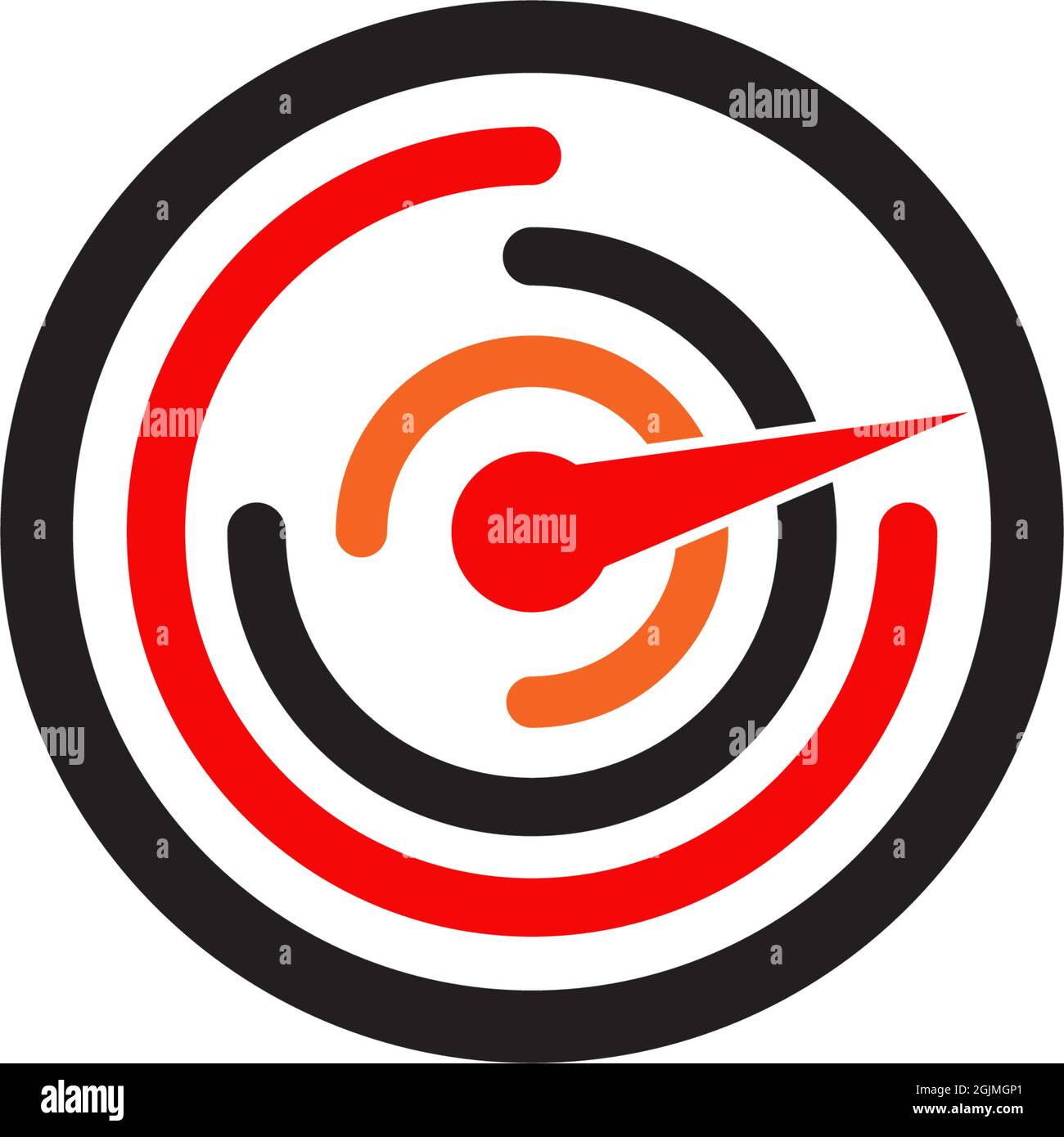 Speedometer icon logo design vector illustration template Stock Vector ...