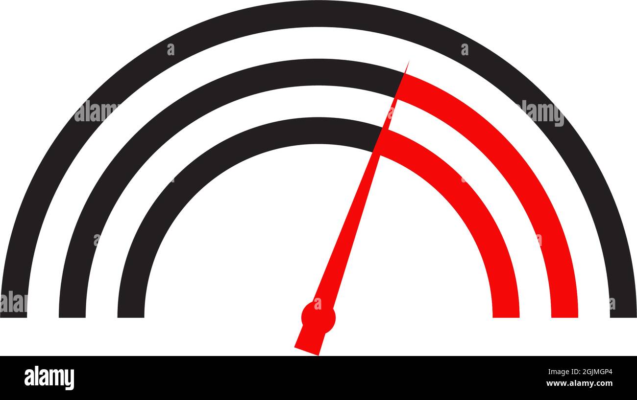 Speedometer icon logo design vector illustration template Stock Vector ...