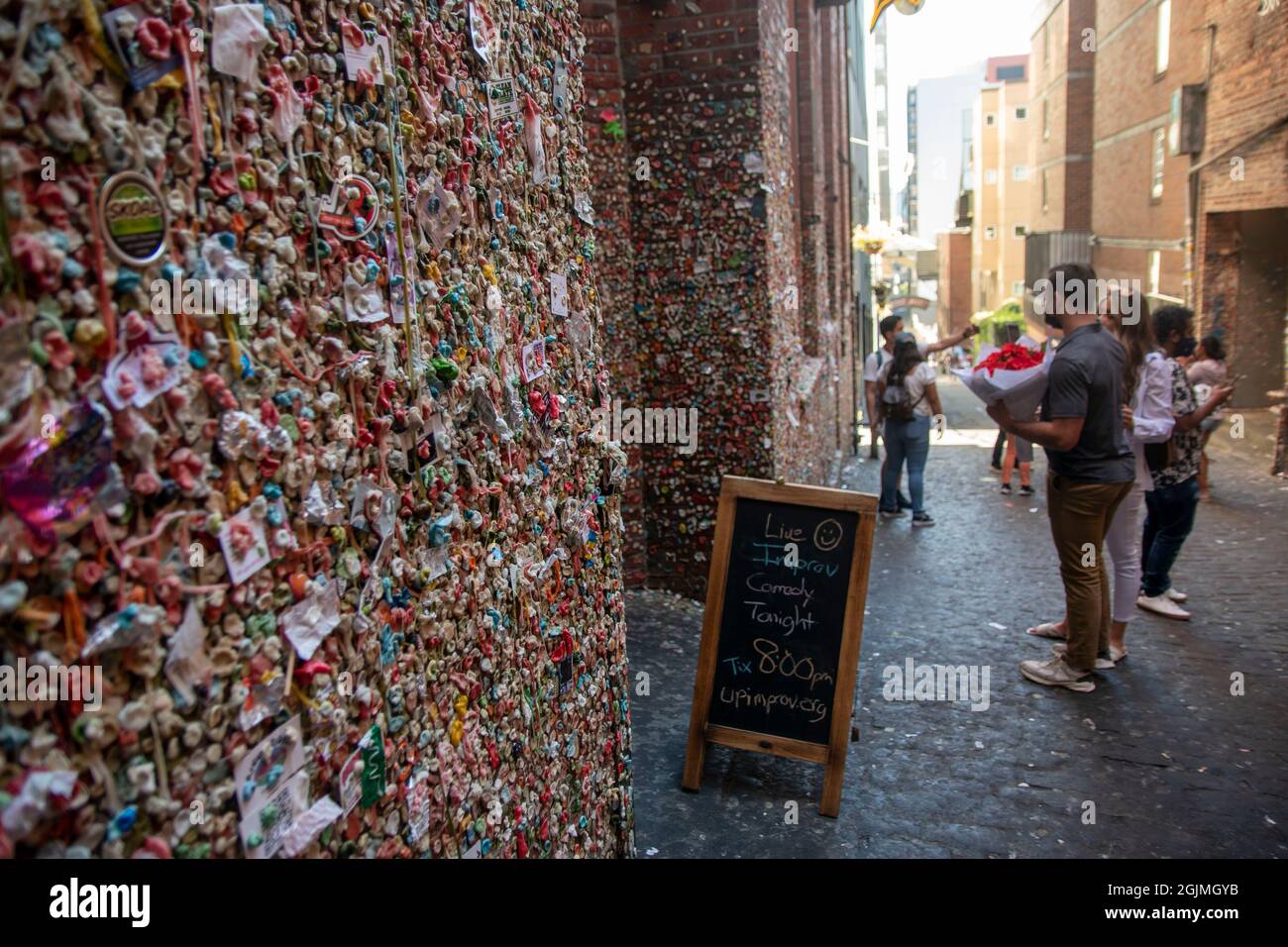 The Great Gum Wall of Seattle is an alley near Pike Place Market in ...