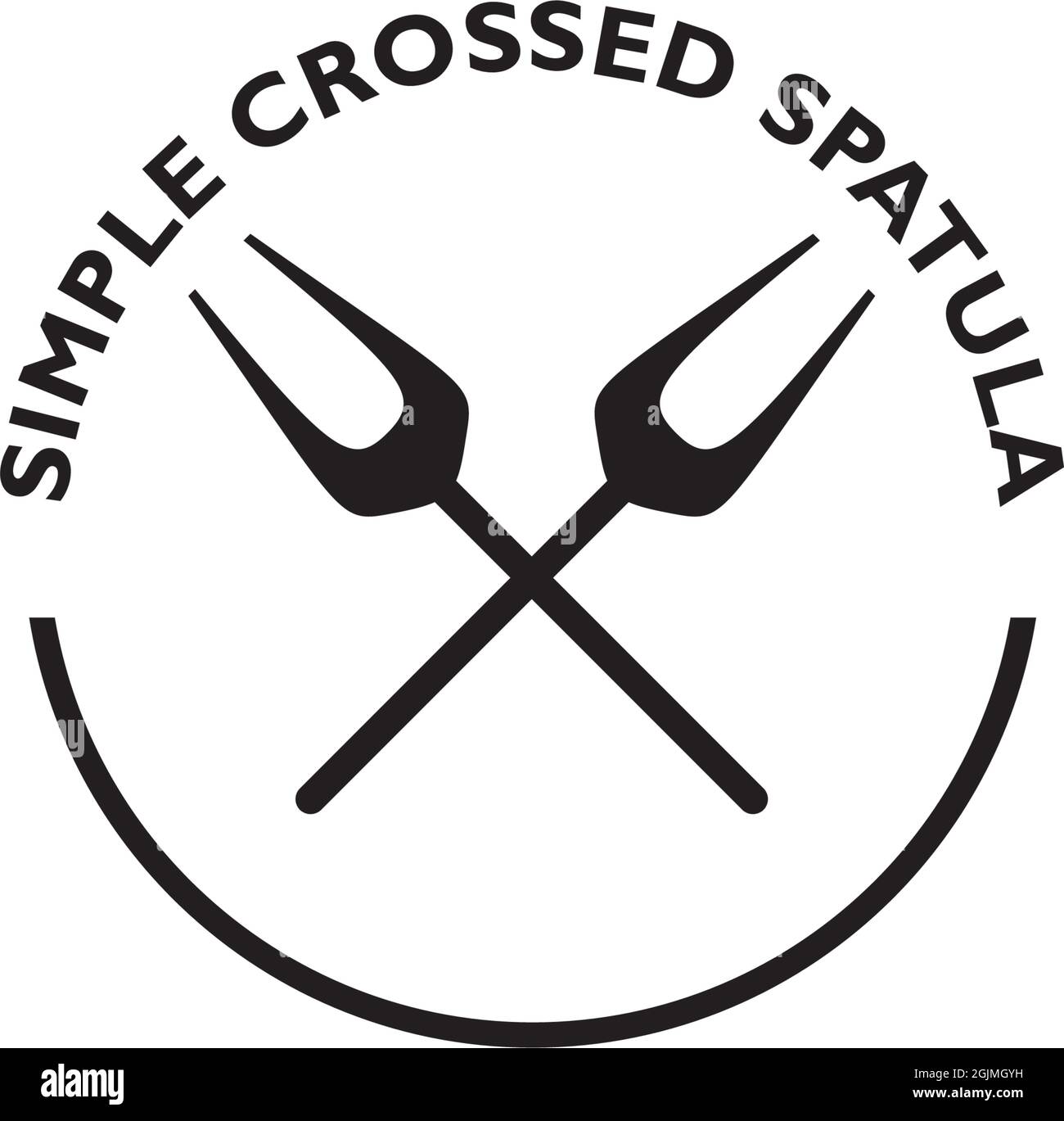 Restaurant logo design with using simple spatula icon Stock Vector ...