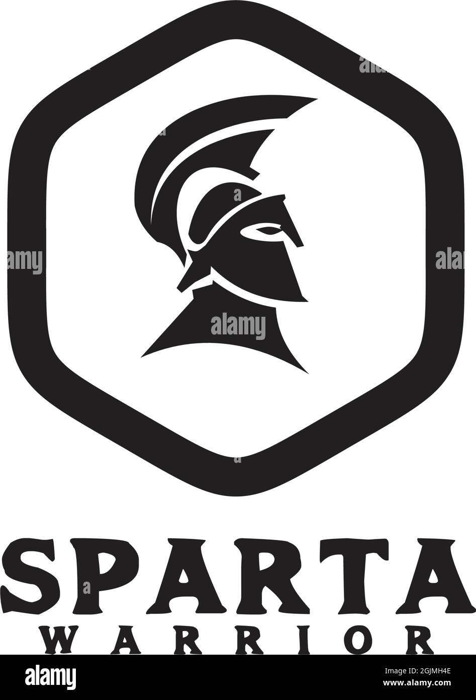 Spartan warrior helmet logo design vector illustration template Stock ...
