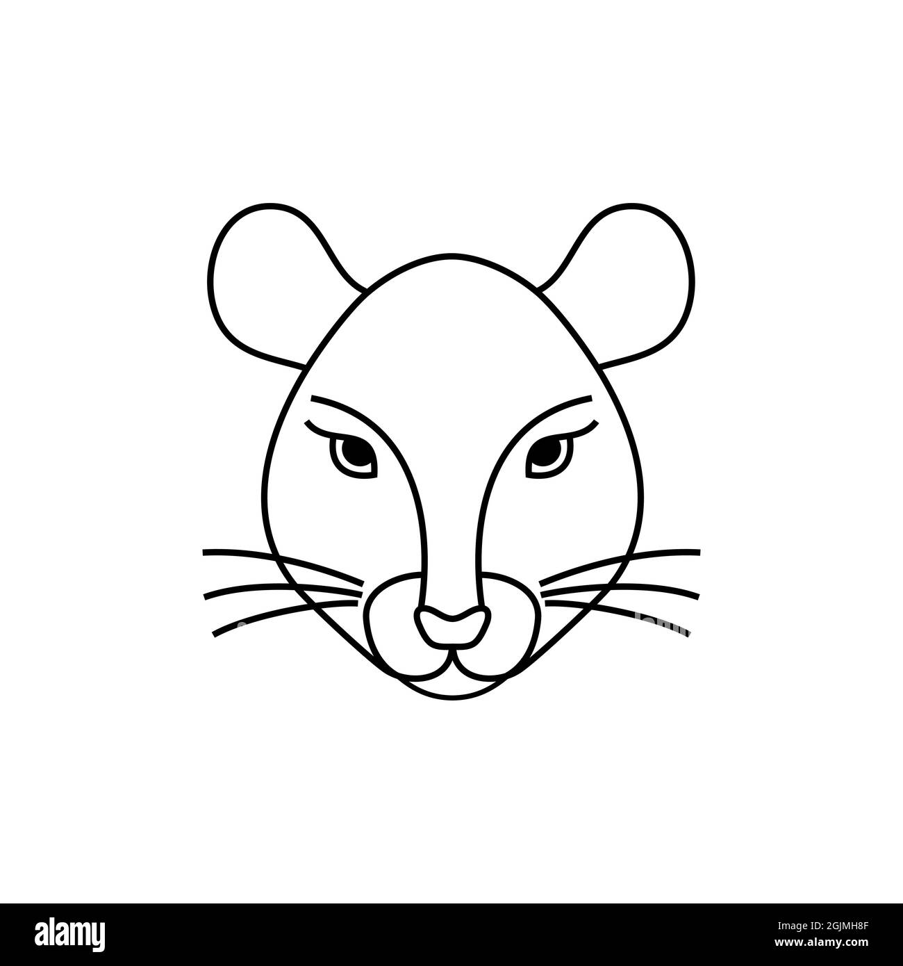 Mouse animal icon linear Stock Vector Images - Alamy