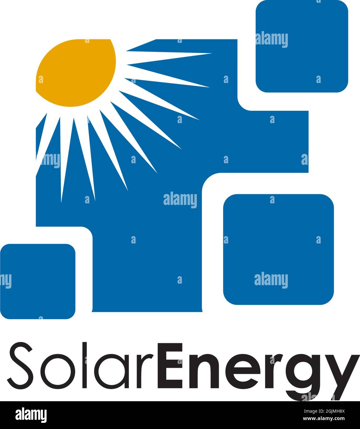 Solar energy industry logo design vector illustration template Stock ...