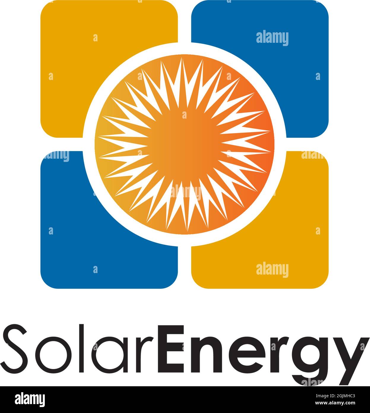 Solar energy industry logo design vector illustration template Stock ...