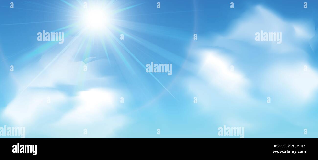 Sky and sunlight. Vector illustration Stock Vector Image & Art - Alamy