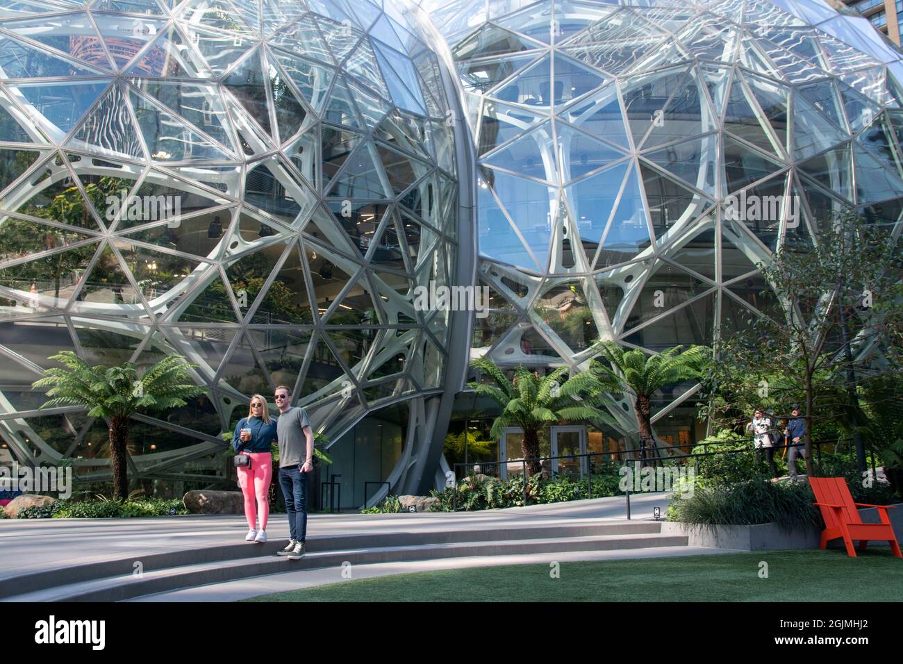 The Spheres is an office building in downtown Seattle, WA, USA with a ...