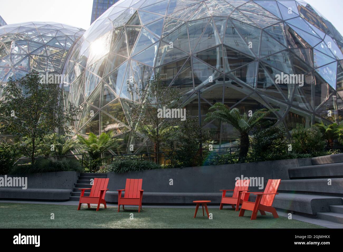 The Spheres is an office building in downtown Seattle, WA, USA with a ...