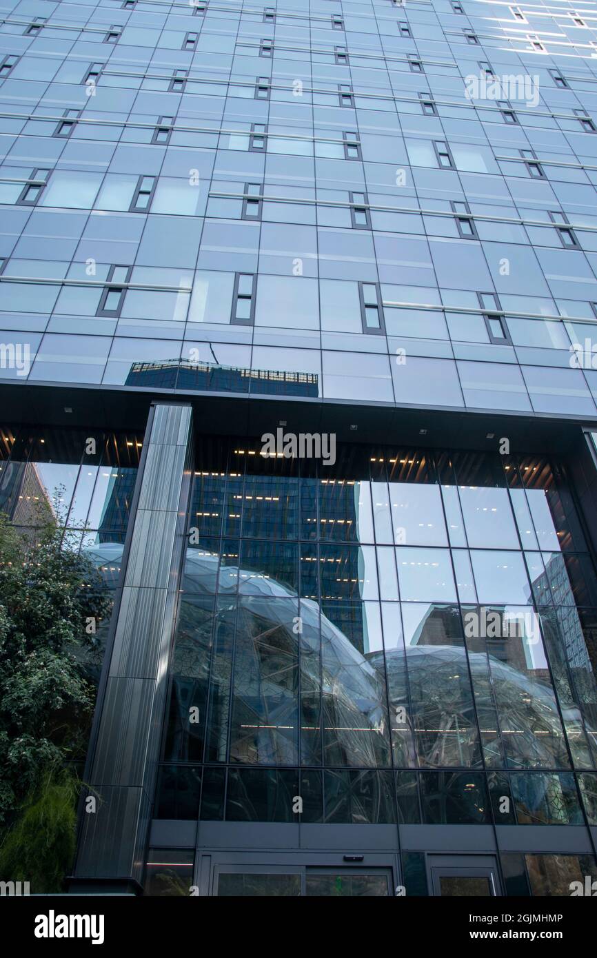 The Spheres is an office building in downtown Seattle, WA, USA with a ...