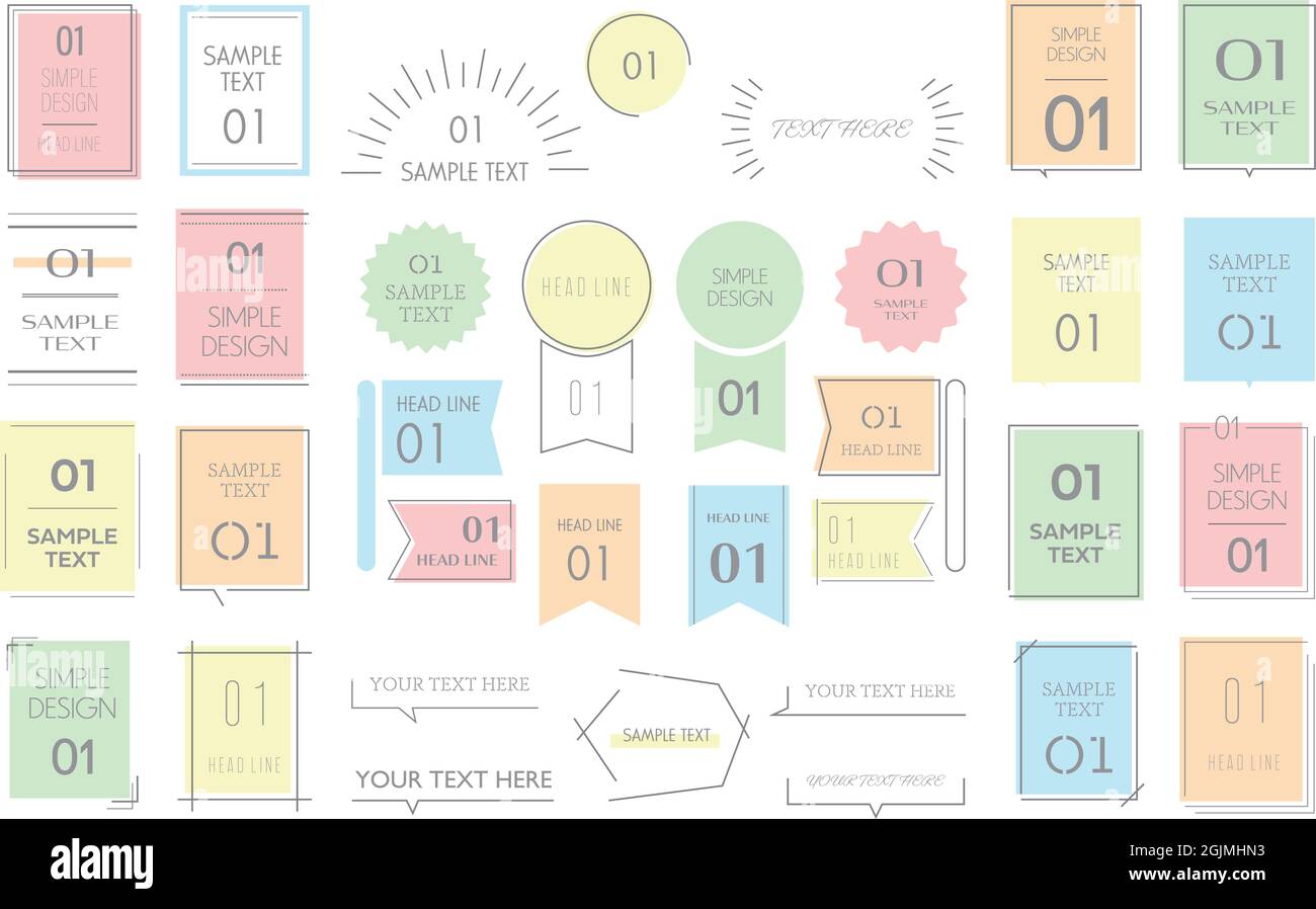 Set of simple headline. Vector illustration Stock Vector Image & Art ...