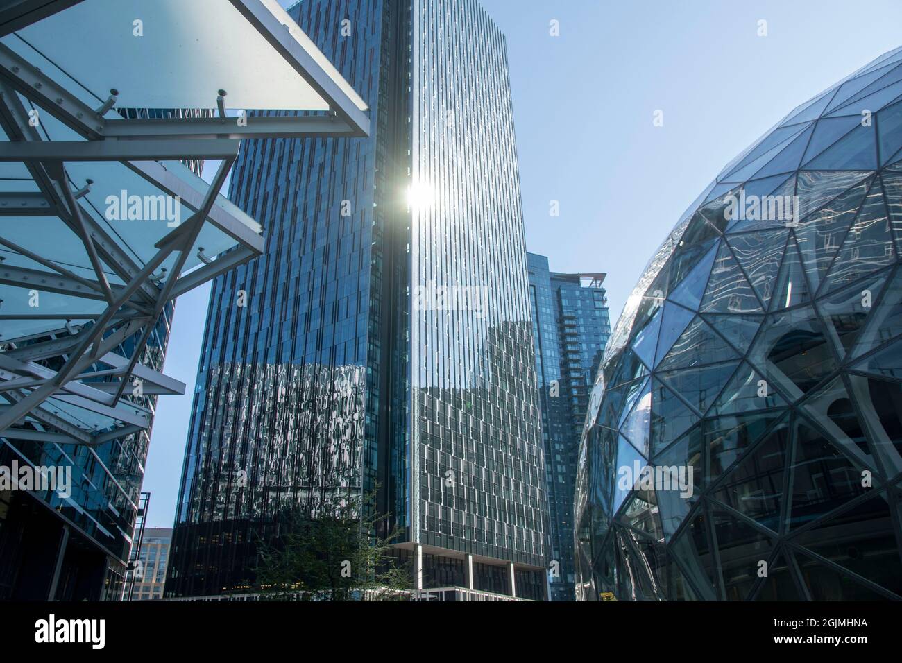The Spheres is an office building in downtown Seattle, WA, USA with a ...