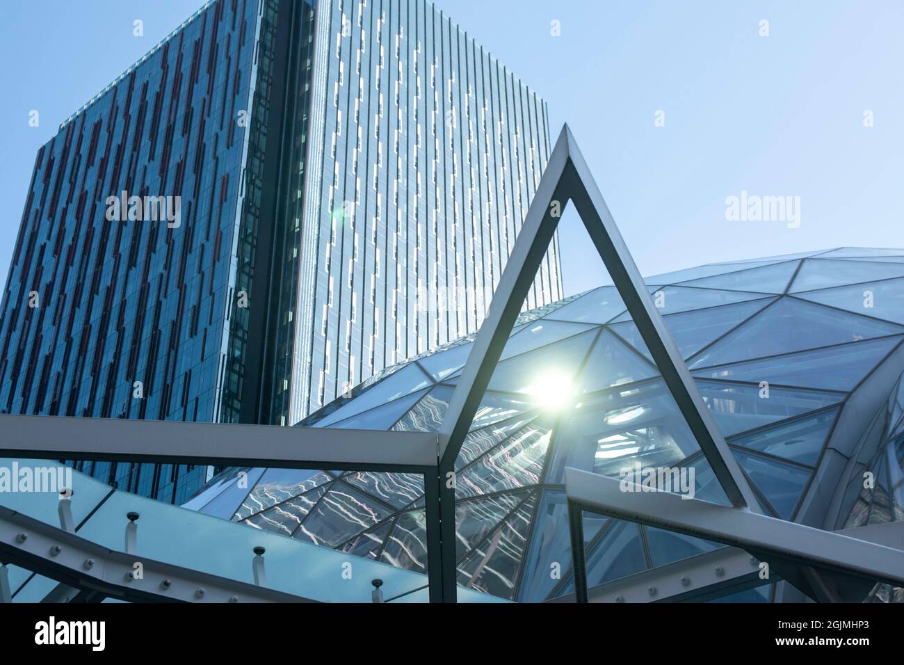 The Spheres is an office building in downtown Seattle, WA, USA with a ...