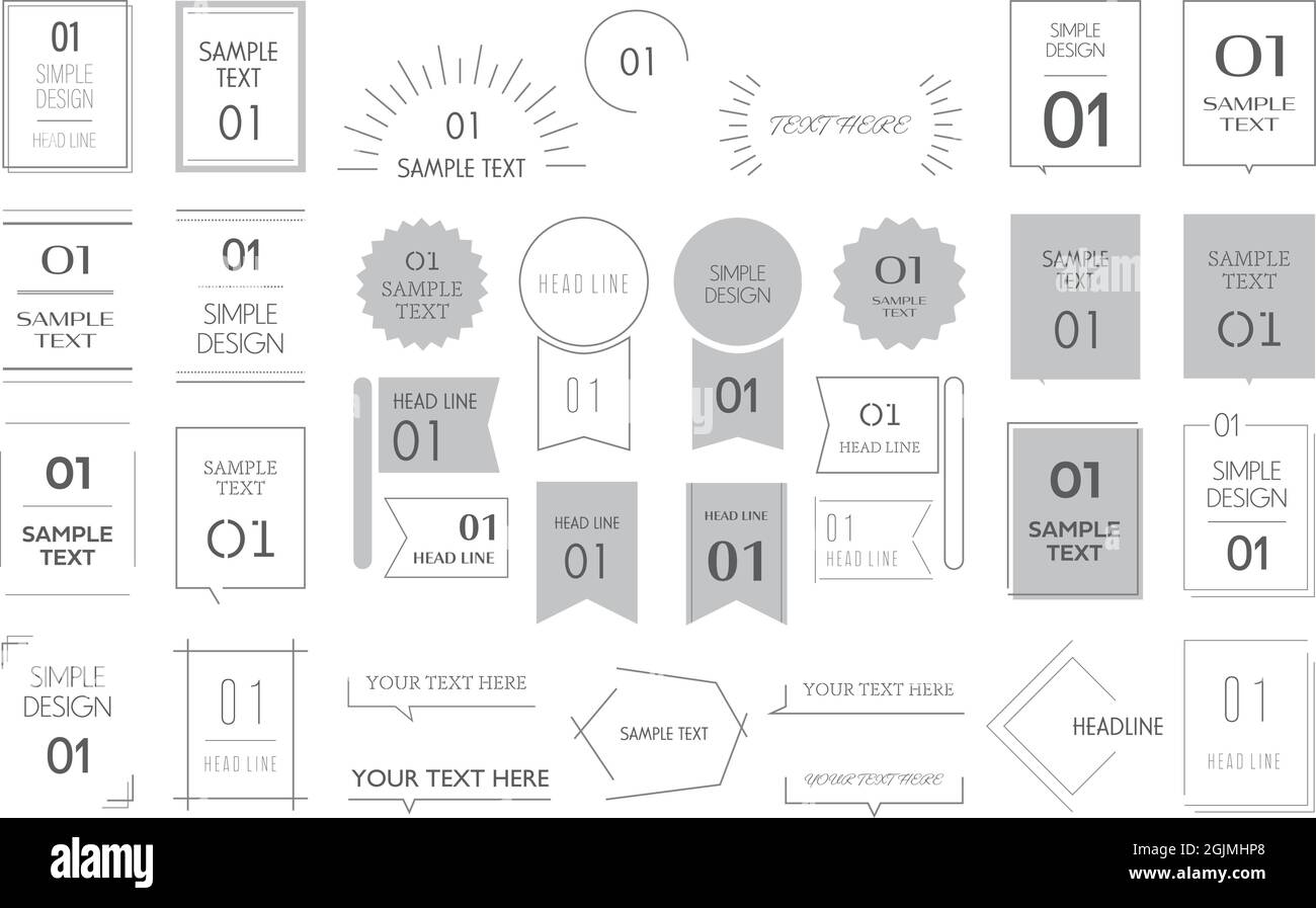 Set of simple headline. Vector illustration Stock Vector Image & Art ...