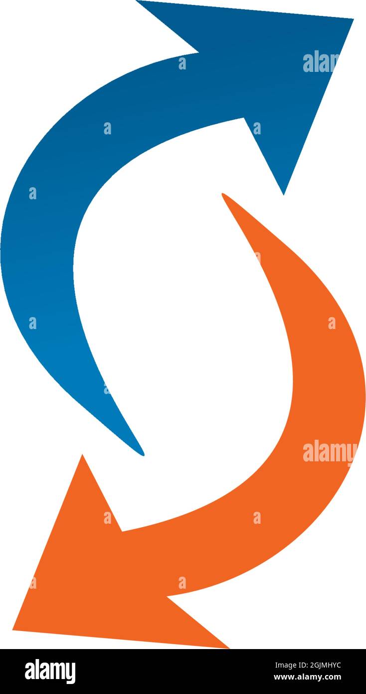 S letter arrow logo design vector illustration template Stock Vector ...