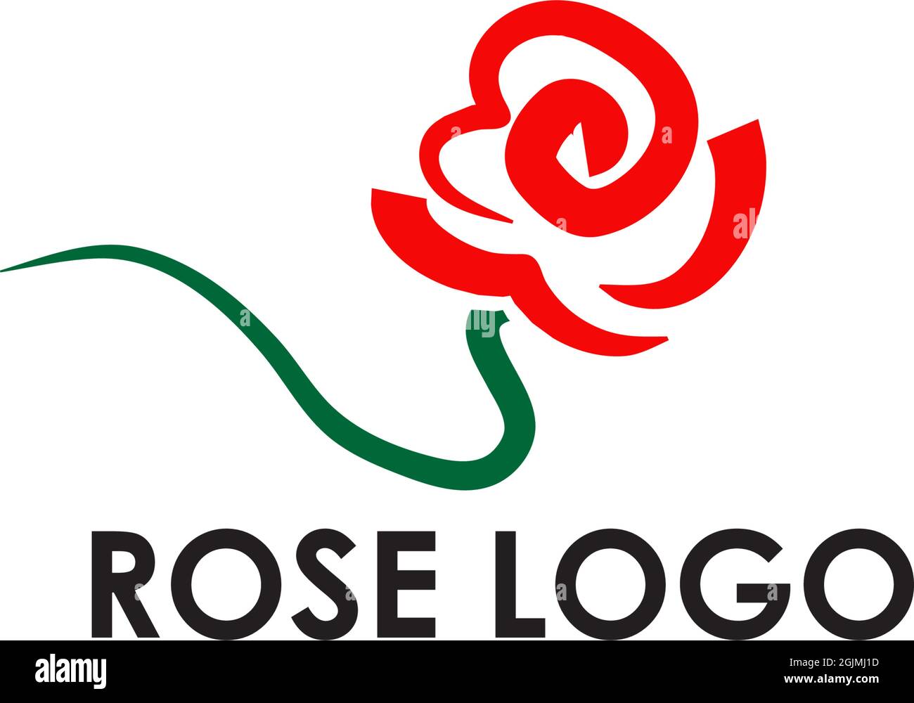 Rose flower icon logo design vector illustration template Stock Vector ...