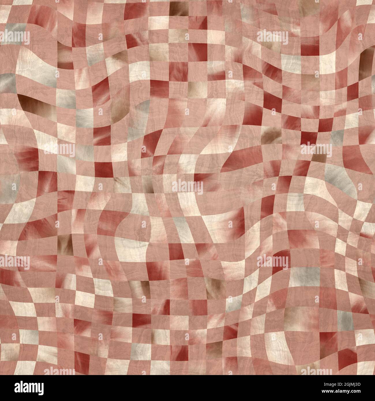 Seamless abstract wavy distorted check pattern for print Stock Photo ...