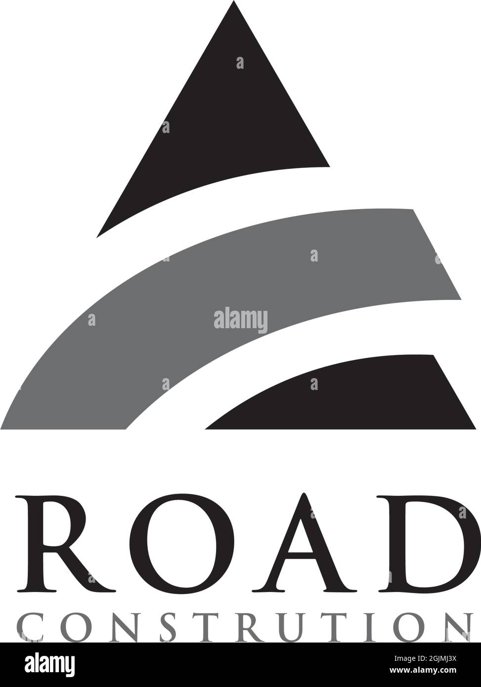 Road construction company logo design vector illustration template ...