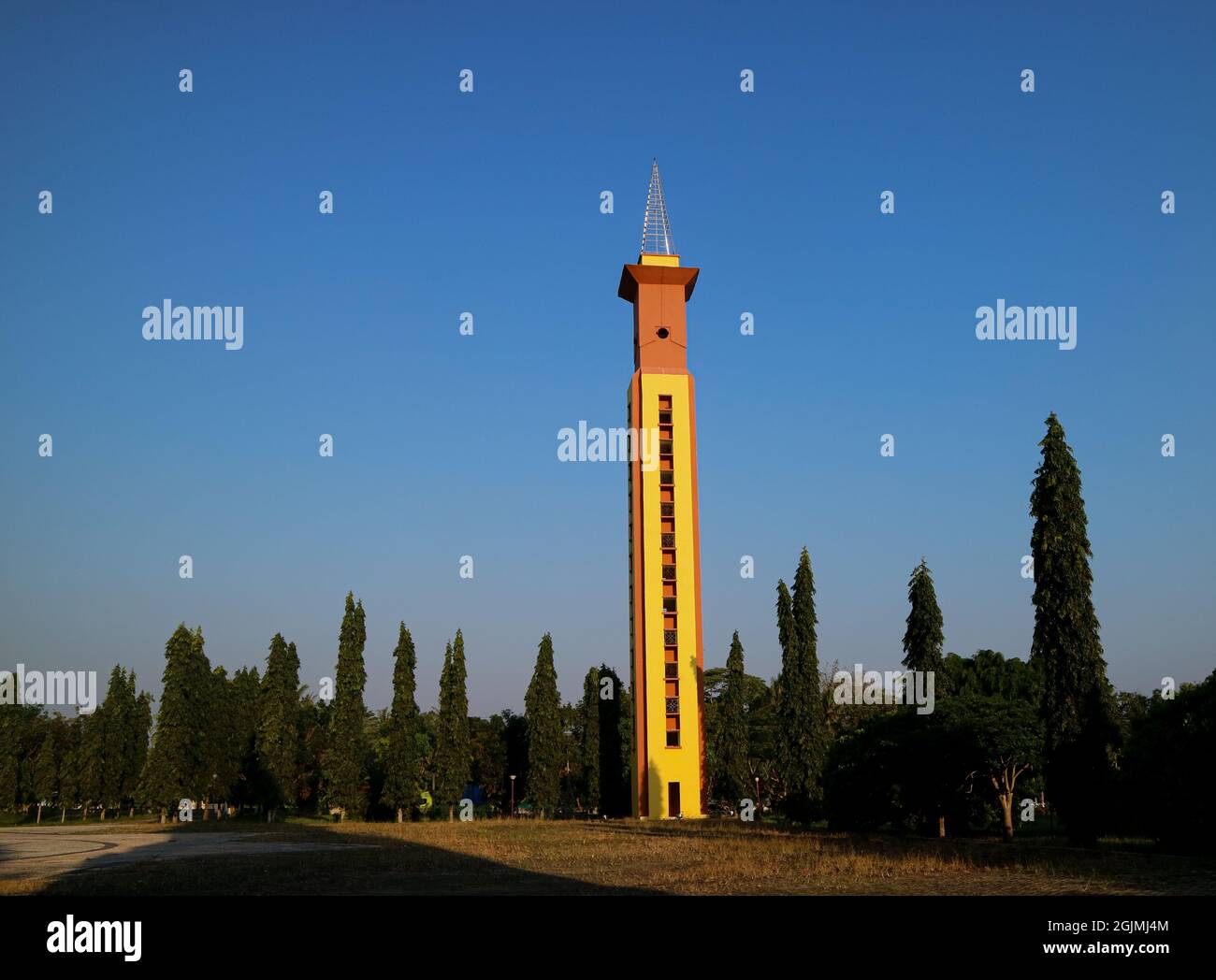 Lampung, Indonesia August 25, 2021: the minarets and dome of the Great ...