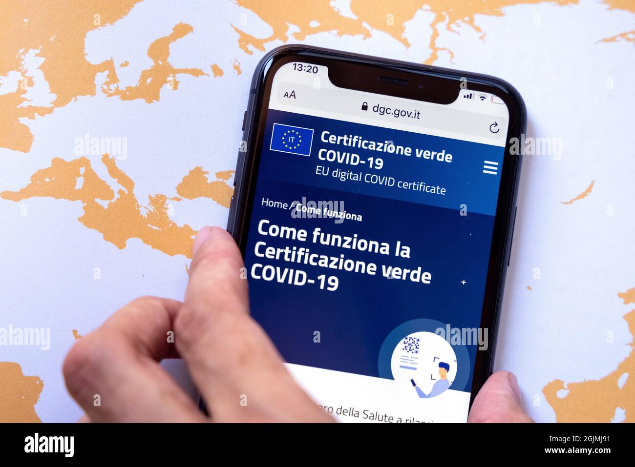 EU Digital certificate Covid-19. Green or Covid Pass. Covid or Coronavirus vaccine certificate ...