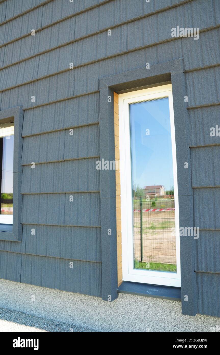 New Modern Passive House Energy Efficiency Facade Wall with Asphalt ...