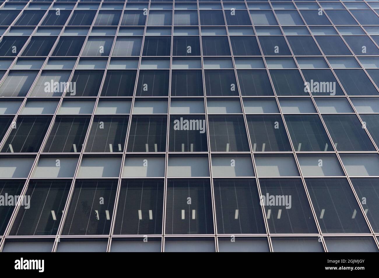 Abstract image of windows in a modern office tower in Shinjuku, Tokyo ...