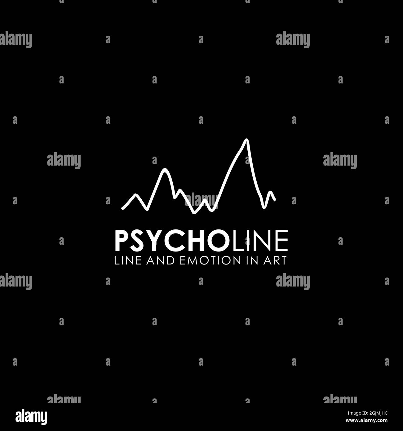 Psycholine logo design illustration vector template Stock Vector Image ...