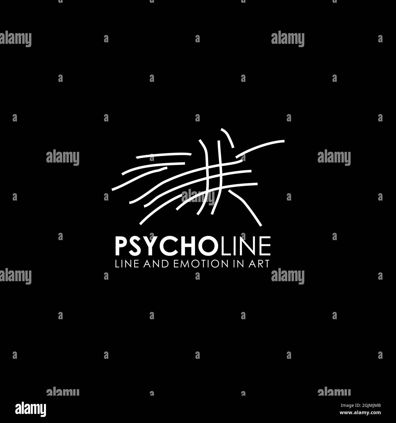 Psycholine logo design illustration vector template Stock Vector Image ...