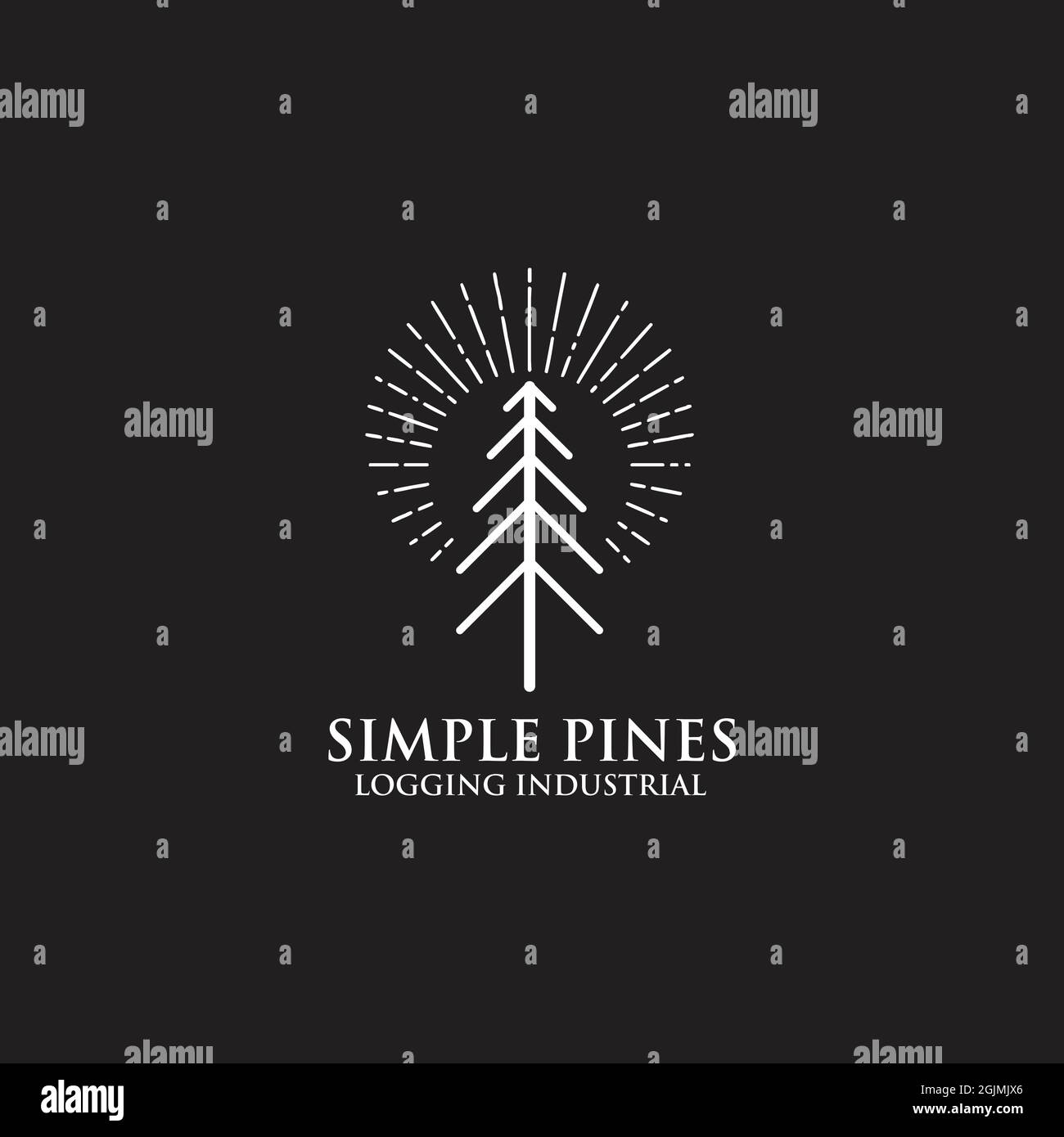 Pine tree icon logo design vector template Stock Vector Image & Art - Alamy